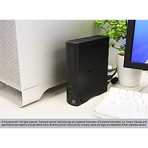 Transcend 8TB STOREJET 3.5 T3 USB 3.0 Portable Desktop HDD, ONE Touch Backup, 256-BIT AES