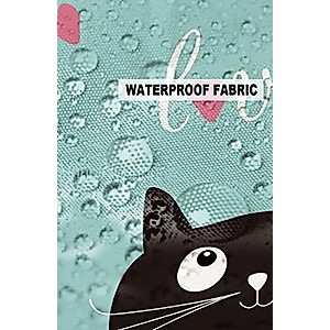 Outdoor Waterproof Pillow Covers for Patio Furniture Lovely Cat and Heart Decorative Throw Pillow Cover Cartoon Heart Design Pattern Pillowcases Set of 2 Cushion Case for Sofa Couch Chair 16x16 in