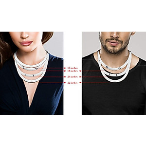 Miabella Solid 925 Sterling Silver Italian 10mm Wide Herringbone Chain Necklace for Women Men | Made in Italy (Length 22 Inches)