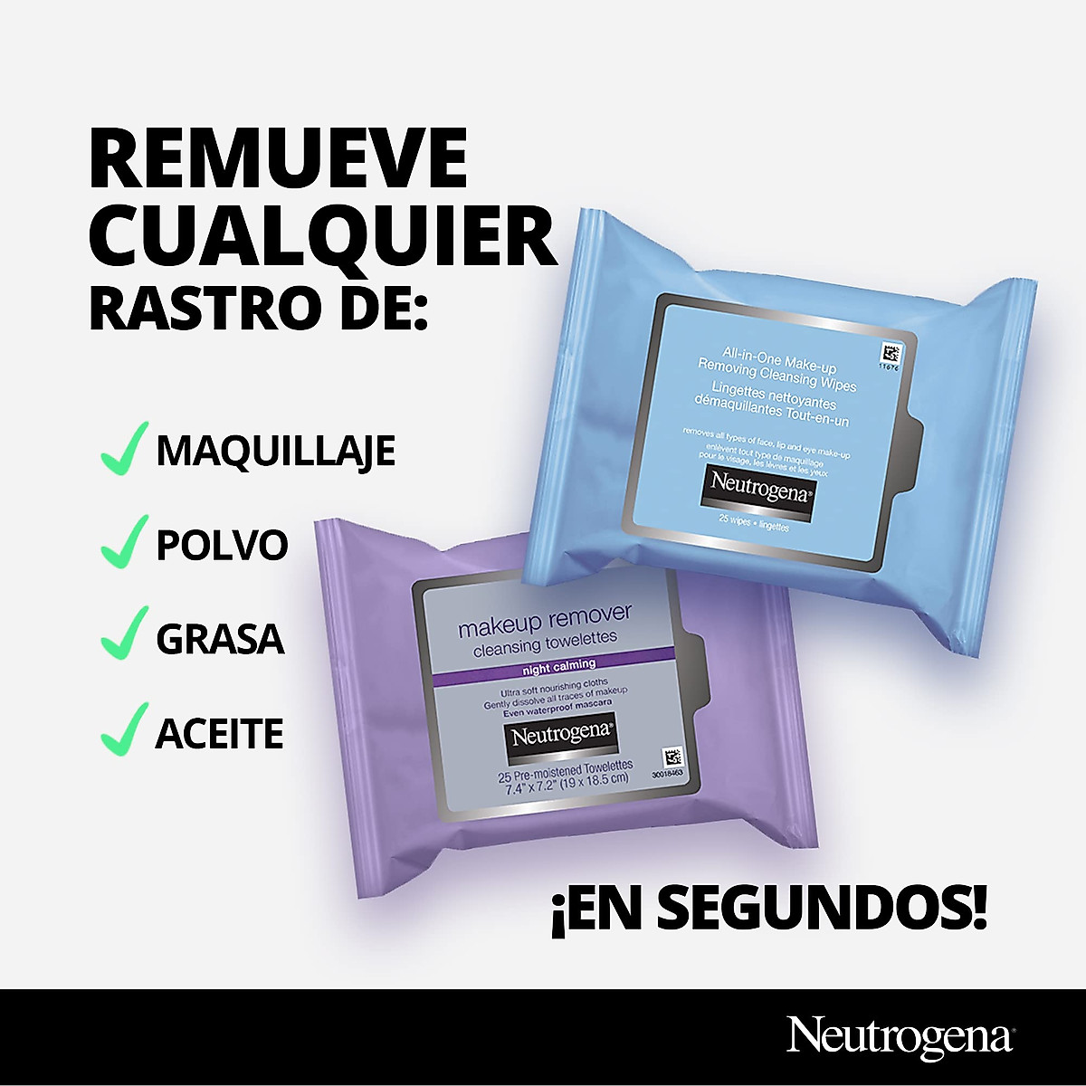 Neutrogena Makeup Remover Facial Cleansing Towelettes, Daily Face Wipes to Remove Dirt, Oil, Makeup & Waterproof Mascara, Gentle, Alcohol-Free, 25 ct