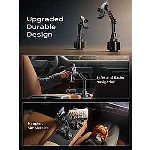 LISEN for Car Cup Holder Phone Holder Mount, Universal Car Cup Phone Holders for Your Car Adjustable Cell Phone Holder Car Accessories for iPhone Samsung 23 Google All Smartphones 4-7 inches