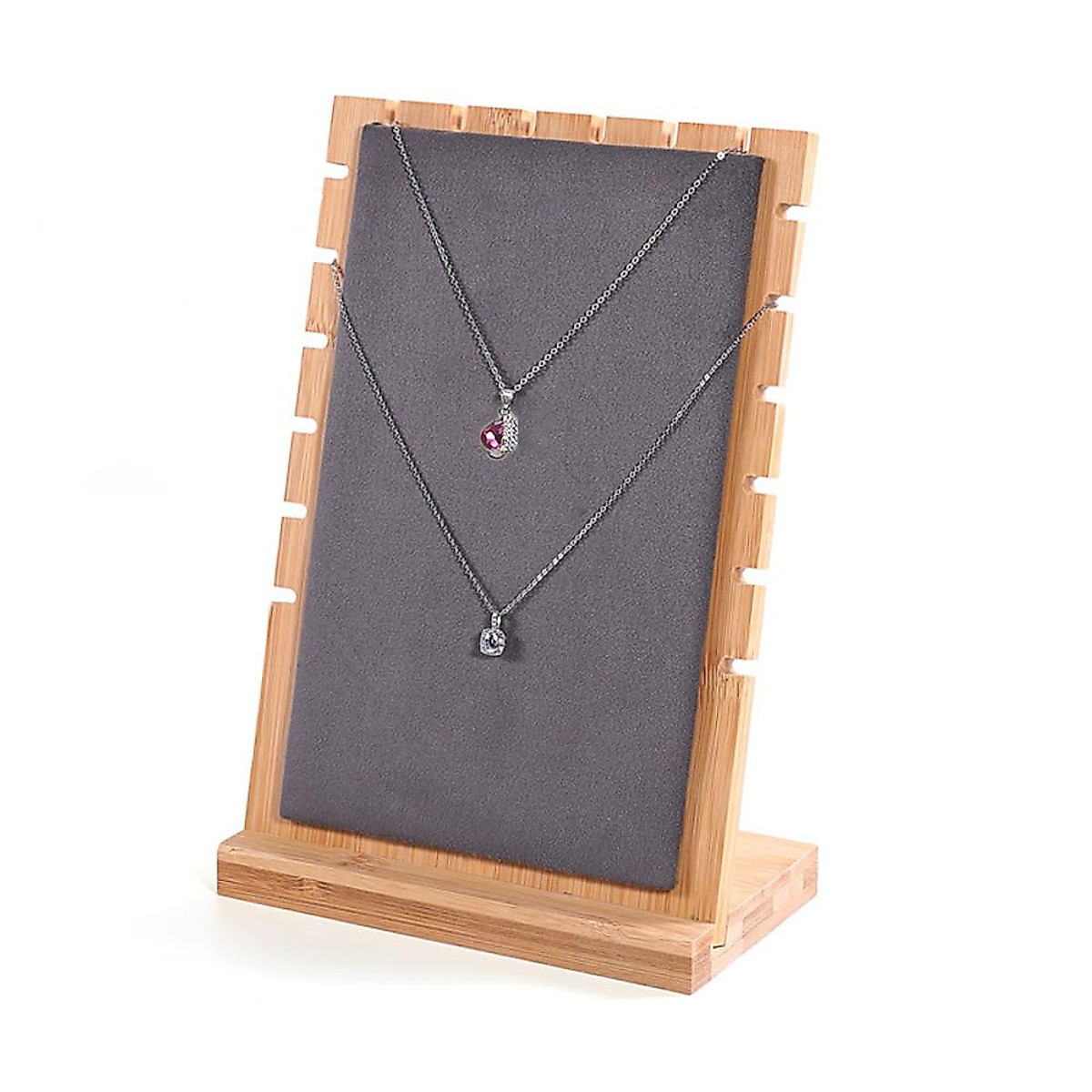 LOARNIEA Necklace Display Stands for Selling Necklace Holder Necklace Display Storage Jewelry Display Storage Set 3PCS (Gray)