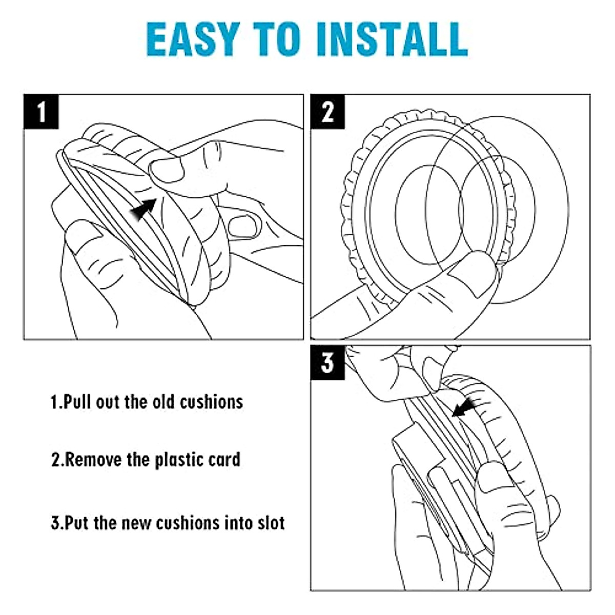 Replacement Ear Pads Cushion Earpads Kit On-Ear Headphones Soft Foam Pad for Bose OE2 OE2i Sound Link /Sound True