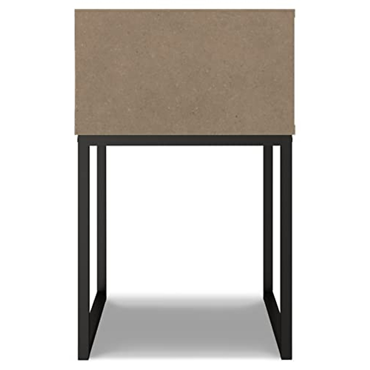 Signature Design by Ashley Neilsville Industrial 1 Drawer Nightstand with Metal Legs, 26" Tall, Gray & Black