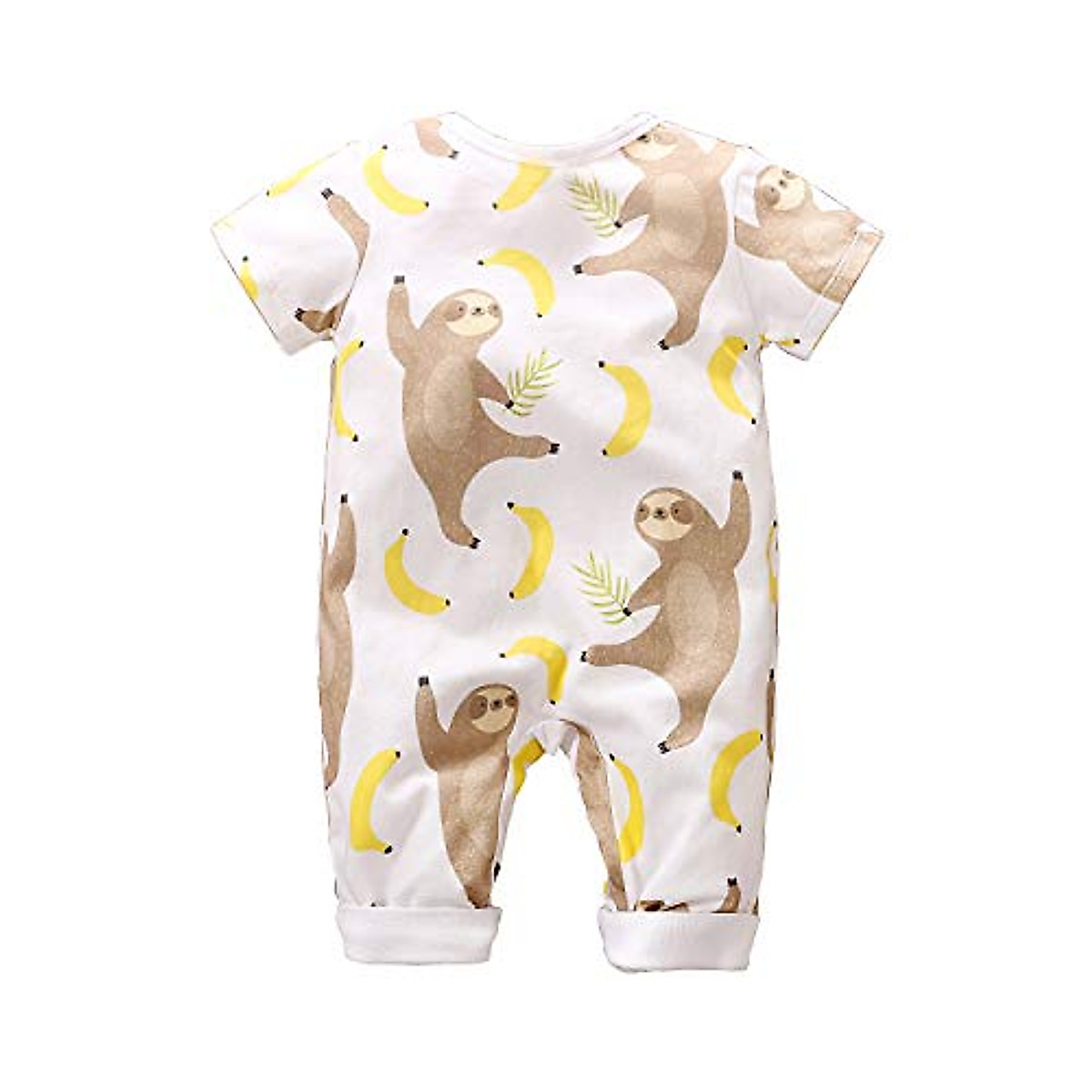 IURNXB Baby Newborn Girl Boy Lovely Cartoon Tree Sloth Print Bodysuit Outfits Baby Clothes