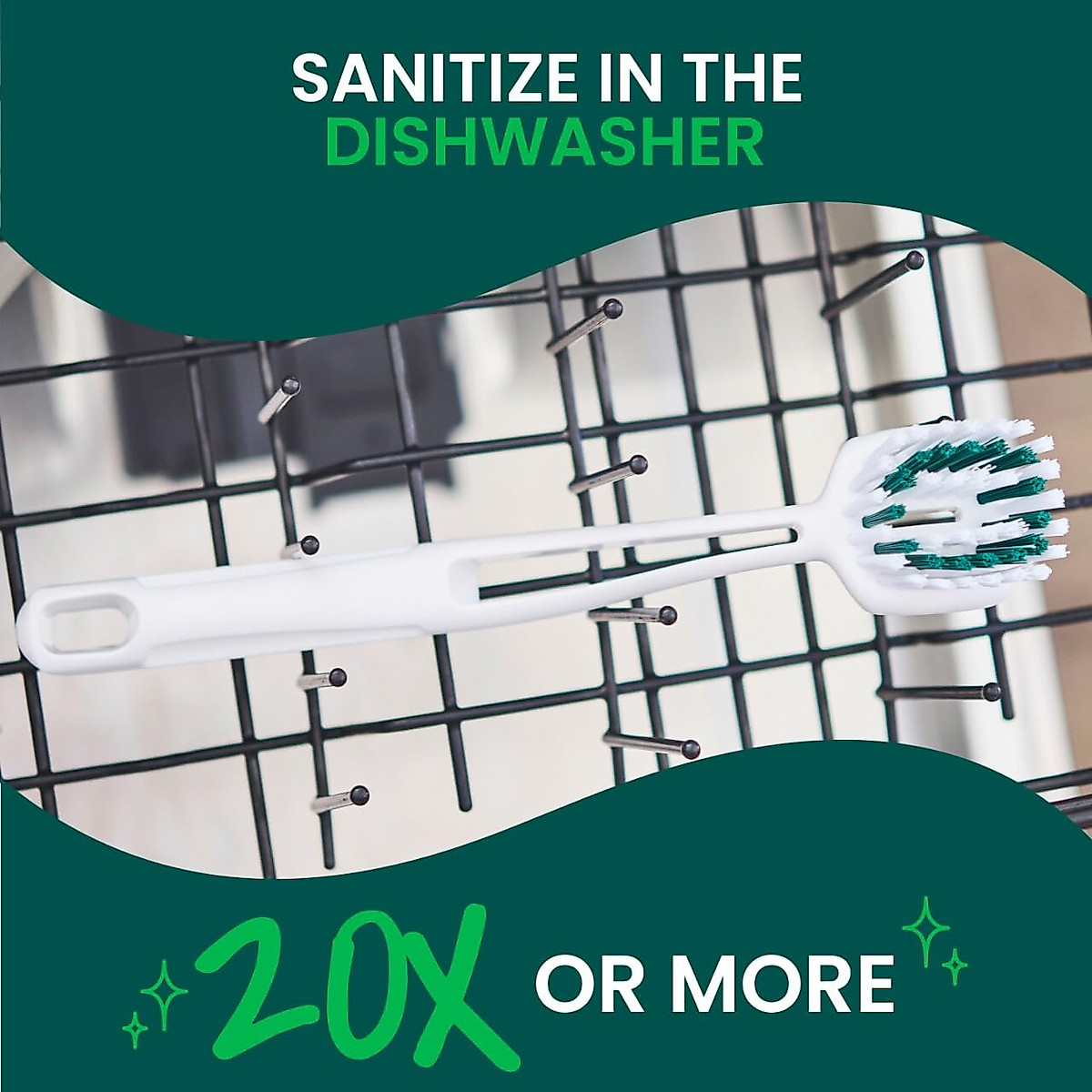 Scotch-Brite Pot Pan & Dish Brush, Scrub Brushes for Cleaning Kitchen and Washing Dishes, 1 Count