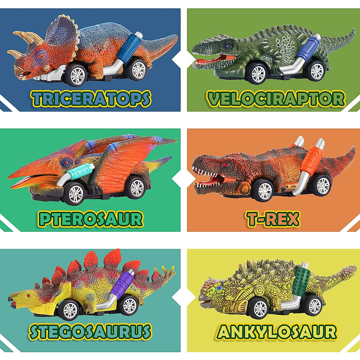 Stfitoh Toys Children 2 3 4 5 6 7 8 Years,Dinosaurs Toys Gift Child Toys for 2-6 Year Old Boys Cars Toys Gifts for Children Toys Children