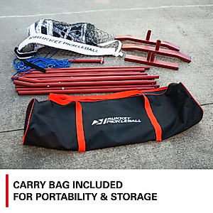 Rukket Sports Portable Pickleball Net System - Regulation Size 22ft Wide x 36in Tall - Powder Coated Steel Frame with 15-Ply Knotted PE Netting - Includes Pickleball Court Marking Kit