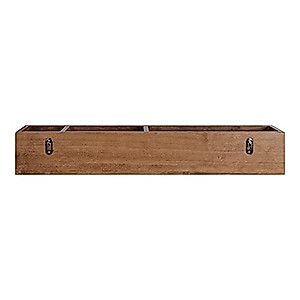 Kate and Laurel Hutton Pocket Shelf Wall Organizer, 26 x 5 x 4, Rustic Brown, Decorative Transitional Mail Holder with Storage