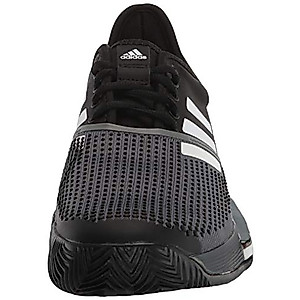 adidas mens Solecourt Clay Primeblue Tennis Shoe, Black/White/Grey, 7.5 US