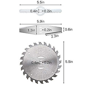 MOCOHANA5 Pack Grass Trimmer Blade Heads Replacements Lawn Mower Brush Cutter Blades Weed Wacker Eater Blade Heads 24 Teeth Blade & Stainless Steel Blade & 3pcs Plastic Blades
