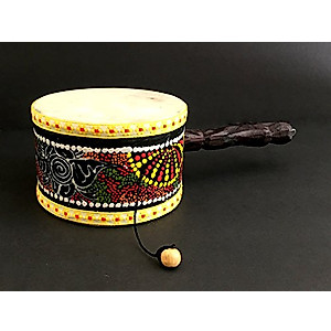 Balance Drum Twist Rattle Painted Double Maraca Monkey Drum Percussion Instrument- HEAVY DUTY/PROFESSIONAL QULAITY - JIVE® BRAND (10-in.)