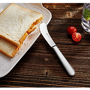 KEAWELL Premium 4-Piece 6.7" Louise Butter Knives, Stainless Steel, Dishwasher Safe