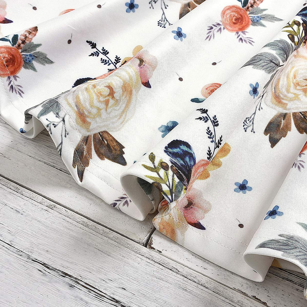 Aimaopao Toddler Baby Girls Fall Winter Clothes Set Little Girls Floral Tunic Tops Pants Outfits Clothing Yellow Floral 4T