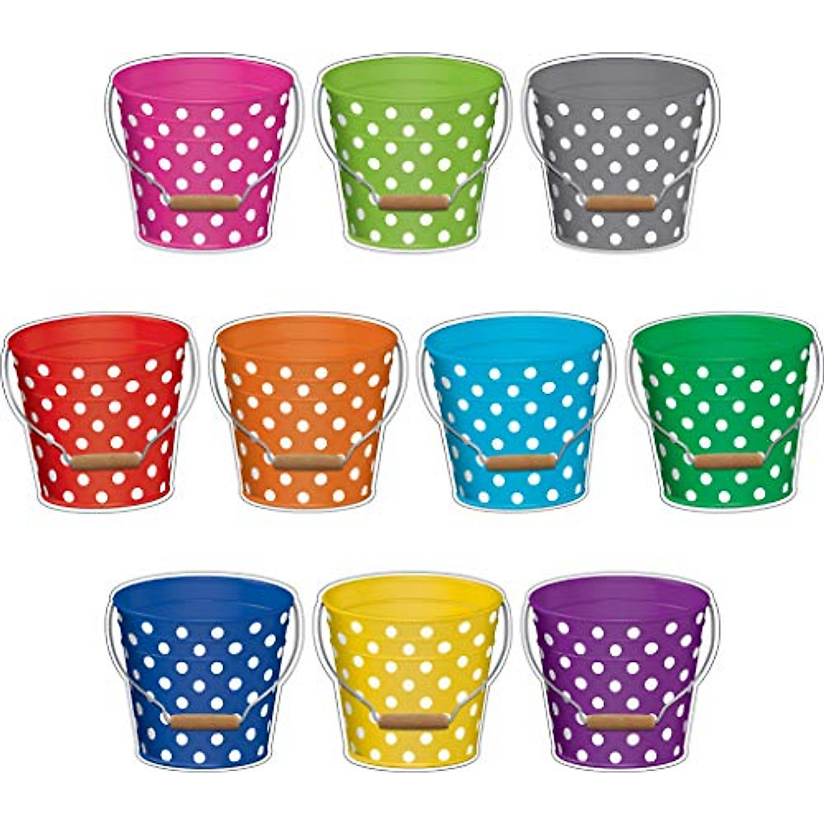 Teacher Created Resources Polka Dots Buckets Paper Accents (5631)