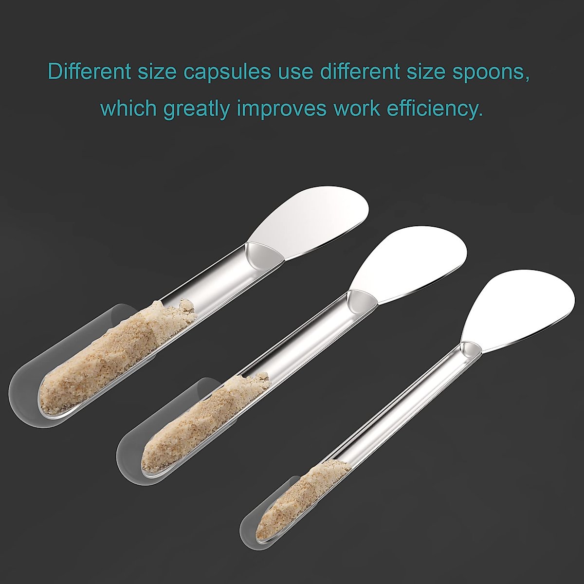 Capsule Filling Machine Kit for Pill Filler - Micro lab Spoons Spatula Tool for Gel Capsules Empty Quickly Fill Tray All Sizes # 000 00 0 1 2 3 4 5