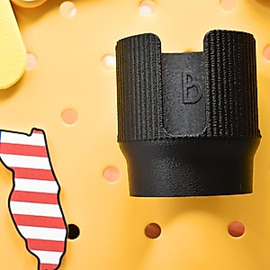 BAGLETS - Drink Holder for Stanley Cups & Beach Tote Bags | Conveniently Carry Drinks with Rubber Totes | Made in USA | Black