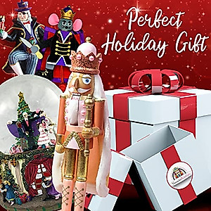 Nutcracker Ballet Gifts King Plush Nutcracker Doll Figure, Christmas Ornaments Decoration, Red, Blue and Gold, 14 Inch