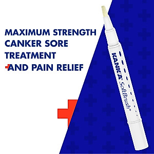 Kank-A Soft Brush Tooth & Mouth Pain Gel, Professional Strength, 0.07 Ounce, Dual Relief Formula for Toothaches, Gum & Other Mouth Pain, Easy to Use Pen Applicator, Fast-Acting Pain Relief