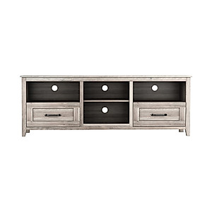BAMACAR Grey TV Stand for 80 Inch TV, Large tv Stands 70-80 Entertainment Center with Storage, Grey TV Stand for 80 75+ 75 70 65+ 65 Inch TV Stands for Living Room, 80 Inch TV Stand 80 Inch TV Table