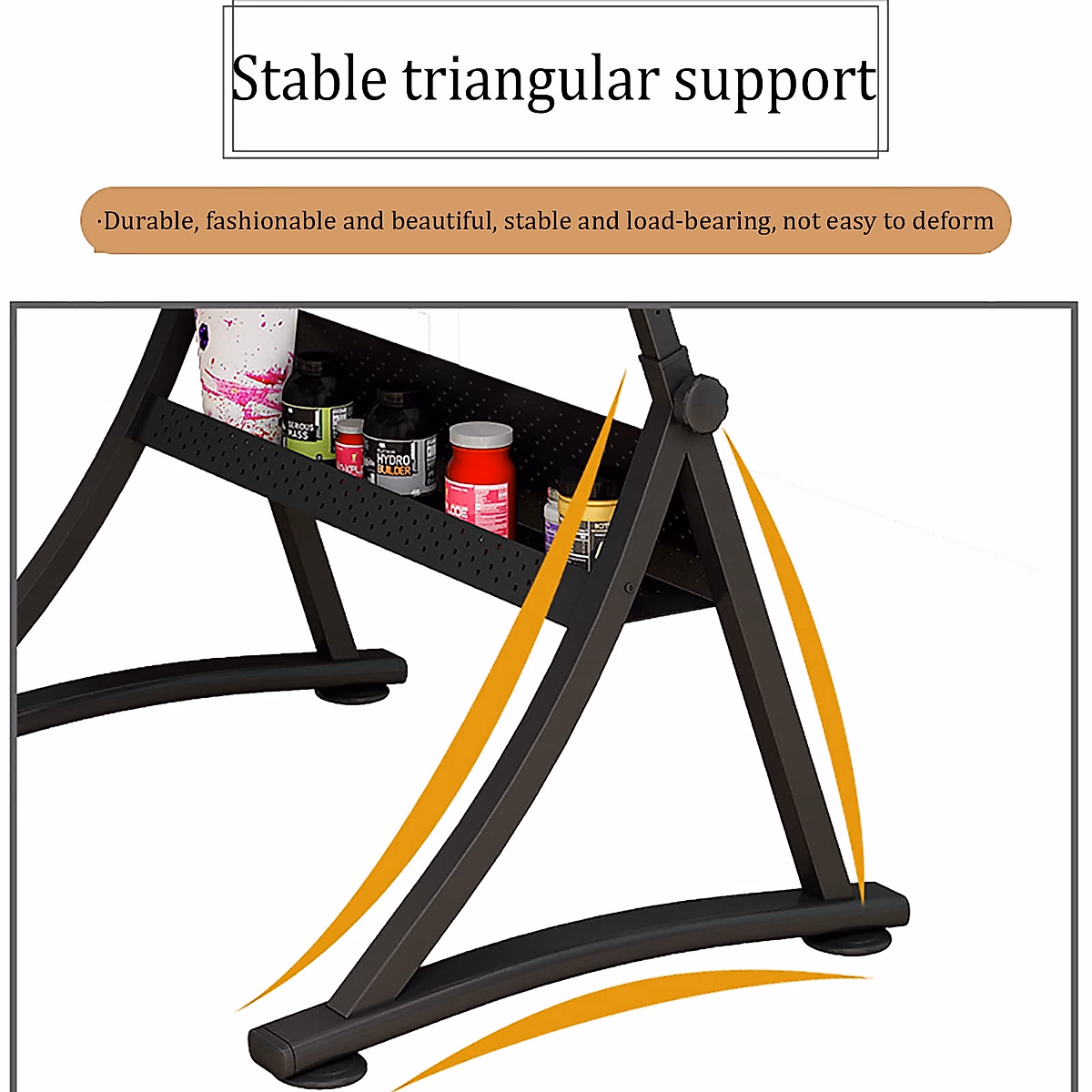 Drafting Desk, Glass Drafting Table Art Desk with Stool, Height Adjustable Drawing Desk Art Table for Artists, Upgraded Tiltable Tabletop Art Craft Desk Painting Work Station for Reading Writing Draw