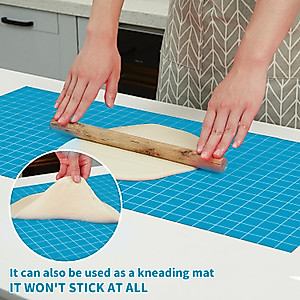 Silicone Baking Mat Roll 16IN*5FT Free Cutting, Non-Slip Pastry Mat, Non-Stick Reusable Air Fryer Liner, Oven Liners, Counter Mat, Freeze Dryer Mat, Easily Cut to Size Fit All Ovens Pans Tins Dishes