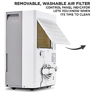 Ivation 4,500 Sq. Ft Energy Star Dehumidifier With Pump, Large Capacity Compressor De-humidifier for Big Rooms and Basements with Continuous Drain Hose Connector and Pump, Auto Shutoff and Restart