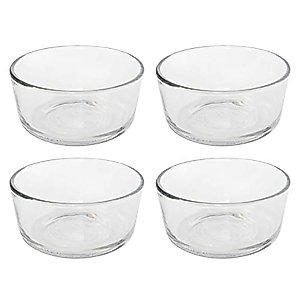 Pyrex Simply Store 7200 Round Clear Glass Storage Container - 4 Pack Made in the USA
