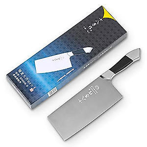 SHI BA ZI ZUO Slicing Knife Meat Knife Cleaver 7 Inches Cutting Veggie with Sturdy Handle
