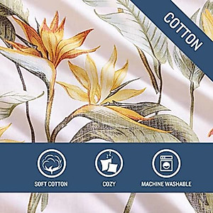 Tommy Bahama - Queen Duvet Cover Set, Cotton Bedding with Matching Shams & Button Closure, All Season Home Decor (Birds of Paradise Off-White, Queen)