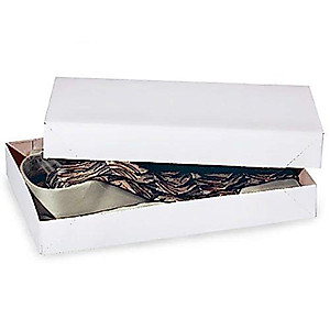 ALEF 14" x 9.5" x 2" White Shirt Gift Wrap Boxes with Lids (10-Pack)