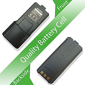 BAOFENG BF-F8HP Battery BL-5 Extended 3800mAh Enlarge Capacity Li-ion Replacement for GMRS Ham Radio UV-5R Series (Red)