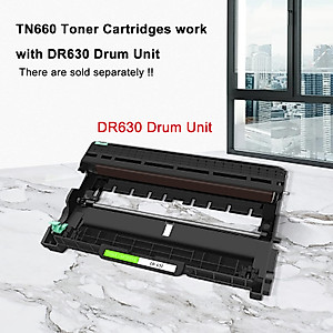 greencycle 3 Pack TN660 TN-660 TN630 TN-630 High Yield Toner Cartridge Compatible Replacement Compatible for Brother MFC-L2700DW DCP-L2540DW HL-L2360DW L2380DW MFC-L2740DW Laser Printer