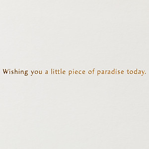 Hallmark Signature Birthday Card (Seashell Birthday Cake)