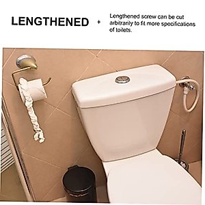 2 Pcs toilet lid button toilet tank button toilet flush button toilet parts toilet accessories ar accessories wc flush button Closestool Tank Button Flush Push Button Oval switch