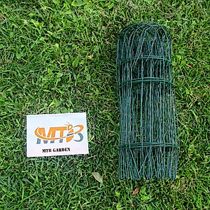 Green Garden Border Edging Folding Fence Roll 14 inches by 20 feet Scroll Top Rolled Yard Fencing Garden Fence, Metal Wire Garden Fence for Outdoor Yard Landscape Patio,Flower Bed Edging.