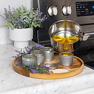 Cornucopia Brands 4-Ounce Round Metal Tins w/View Window Lids (12-Pack); Silver Tins w/Clear Lids