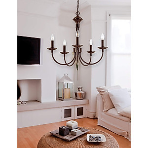 Bel Air Lighting TG9015 ROB Traditional Five Chandelier Outdoor-Post-Lights, Bronze/Dark