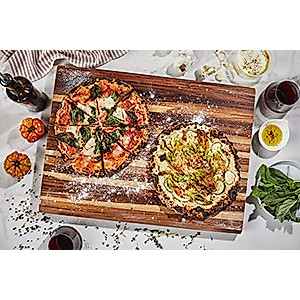 Sonder Los Angeles, XXL Thick Edge Grain Teak Wood Cutting Board for Kitchen with Juice Groove, 23x17x1.5 Charcuterie Wooden Board in Large (Gift Box Included)