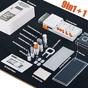 Laptop Computer Keyboard Screen Cleaner Kit, 10-in-1 Electronic Earbud Camera Lens Cleaning Brush Pen Tool for Airpod Pro Speaker Watch, Touchscreen Mist Spray for Phone Tablet MacBook PC iPad iPhone