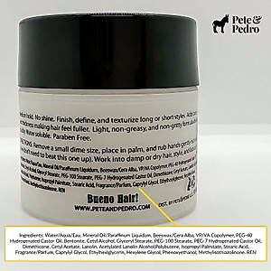 Pete & Pedro HAIR STYLING CLAY - Medium Hold, Matte Finish, Low Shine Styling Clay for Men, Ideal for Hairstyling Medium, Messy, Fine Thinning Hair Styles | Shark Tank Featured, 2 oz