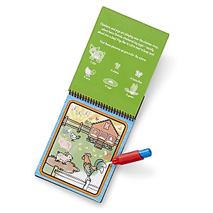 Melissa & Doug Water Wow! On The Farm - Stocking Stuffers, Children's Paint , Activity Books For Toddlers And Kids Ages 3+, 1 Count (Pack of 1)