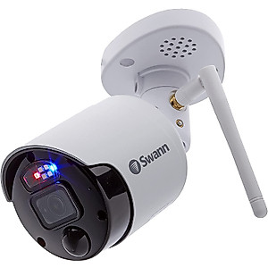 Swann NVW-800CAM 4K WiFi IP Digital Still Image Video Camera with Flashing Lights & Siren - 1 Pack