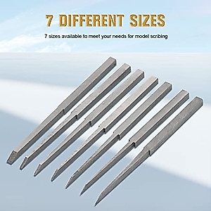 Prime Model Scriber Model kit Resin Carved Scribe Tool line Hobby Cutting Tool Chisel 7 Blades for RC Car/Drone Repair (Classic Edition)