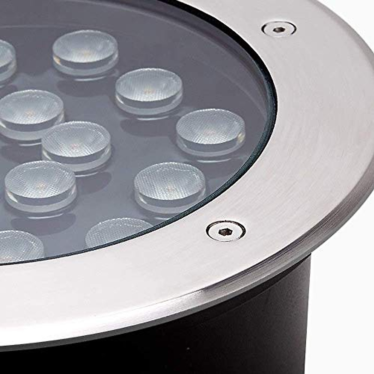 Outdoor In-Ground Lights 12W Increases Home Security Recessed Garden Park Lawn Pathway Lighting LED Underground Light Landscape Features Super Bright Well Light (Color : Warm Light)