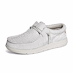 Bruno Marc Womens Slip-on Loafers Casual Comfortable Lightweight Boat Shoes, Sliver/Shine - 7 (SBLS225W)