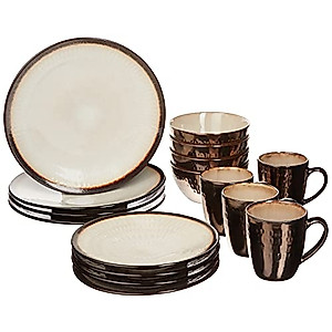 Gourmet Basics by Mikasa Anastasia Cream 16-Piece Dinnerware Set, Assorted