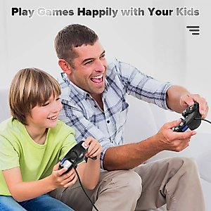 VOYEE PC Controller, Replacement for Gamecube Controller, Compatible with Wired USB Gamecube Controller/PC Windows 7 8 10 (Black)