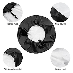 Delerain Paw Prints Bones Hearts Spare Tire Cover for RV Trailer SUV Truck and Many Vehicle, Wheel Covers Sun Protector Waterproof (12 Inch for Diameter 18"-19")