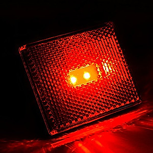 Lumitronics RV Reflector/Clearance LED Marker Light with Stud Mount (Red)